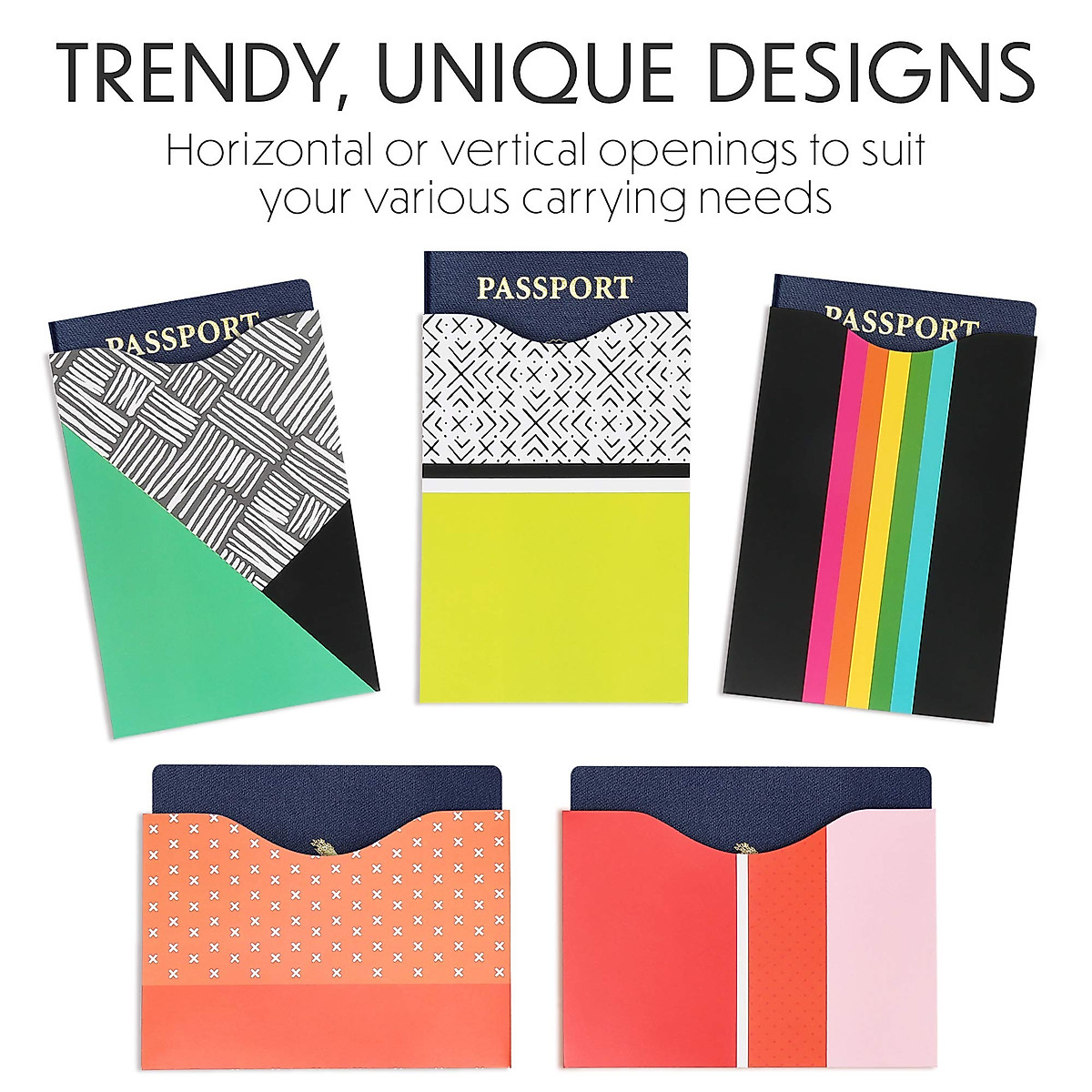 LotFancy RFID Blocking Sleeves (19 Pack, 14 Credit Card Protectors + 5 Passport Sleeves) for Identity Theft Protection, RFID Sleeves with Bright Color