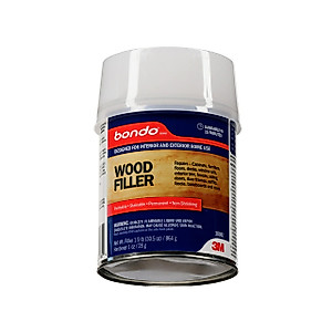 Bondo Home Solutions Wood Filler, Sandable in 15 min, 1.9 lbs with 1 oz Hardener