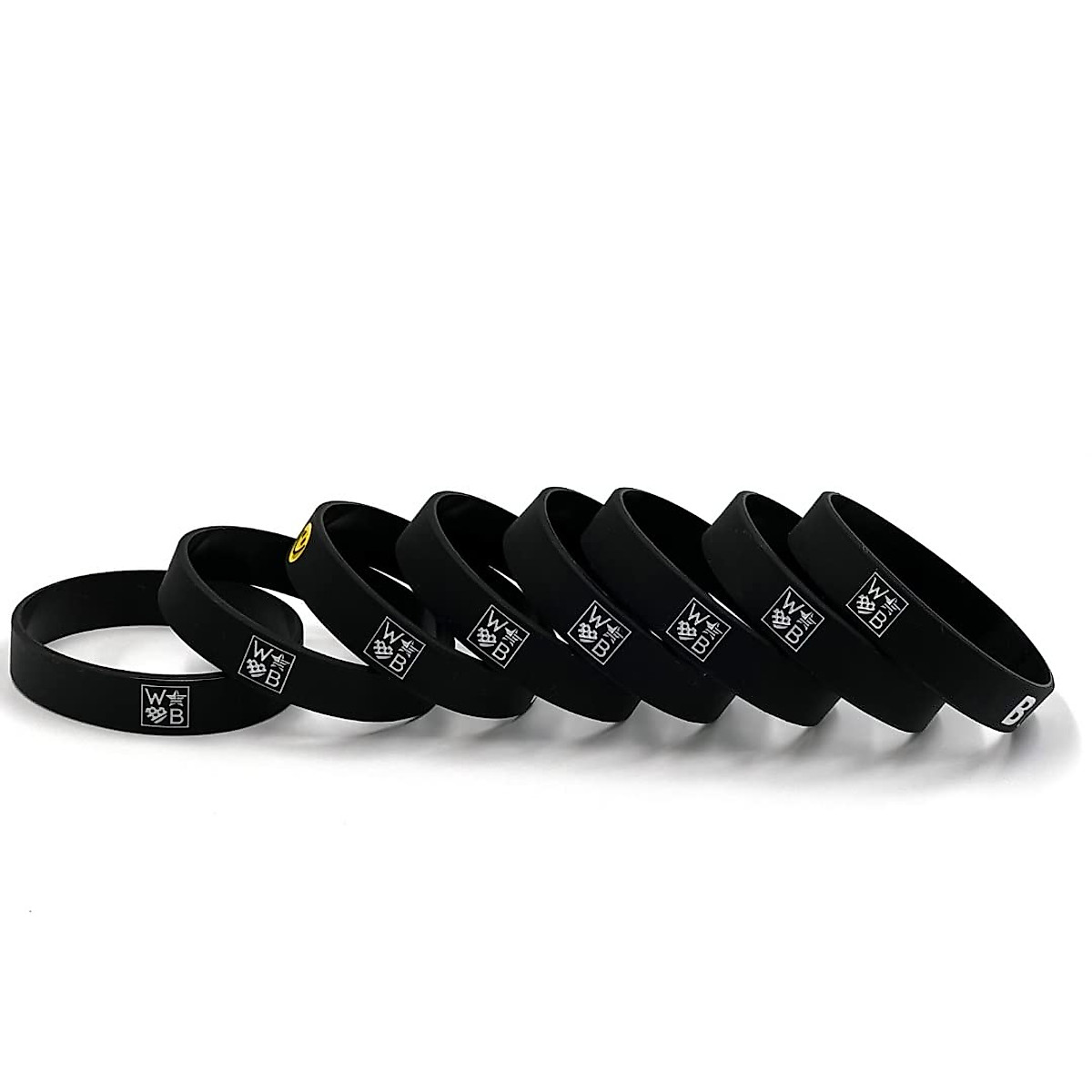 W B Funny I Love Boobies Bracelet Wristband 12-Pack