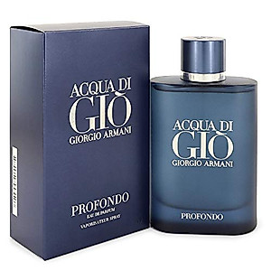 GIORGIO ARMANI Acqua Di Gio Profondo for Men Eau de Parfum Spray, Multi-color, 4.2 Fl Oz