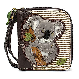 Chala Group Handbags Koala Zip-Around Wallet - Wristlet, Brown