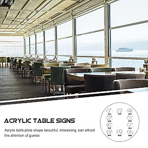 BESTonZON Wedding Decor 10pcs Acrylic Desk Number Signs Wedding Table Numbers 1-10 Number Banquet Sign Reception Acrylic Place Cards for Wedding Ceremony Table Decorations Coffee Decor