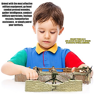 Click N' Play Military Toy Play Set | Trench Defense Unit Action Figures | 25 Pieces Army Men Toys for Boys | Military Toys for 3 Year Old Boys and Older