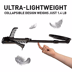 NATIONAL GEOGRAPHIC Junior Metal Detector - Adjustable Metal Detector for Kids with 7.5" Waterproof Dual Coil, Lightweight Design Great for Treasure Hunting Beginners