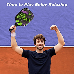 BILIYIP Pickleball Racket Set 2 Fiberglass Faced Ultra Lightweight Polypropylene Honeycomb Core Pickleball Racket, 4 Balls 2 Cushioned Grips Portable Racket Gift Kit Men Women Kids Indoor Outdoor