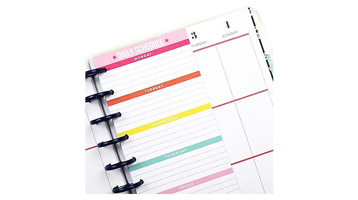 The Happy Planner Daily Planning Half Sheets – 60 Pre-Punched Pages