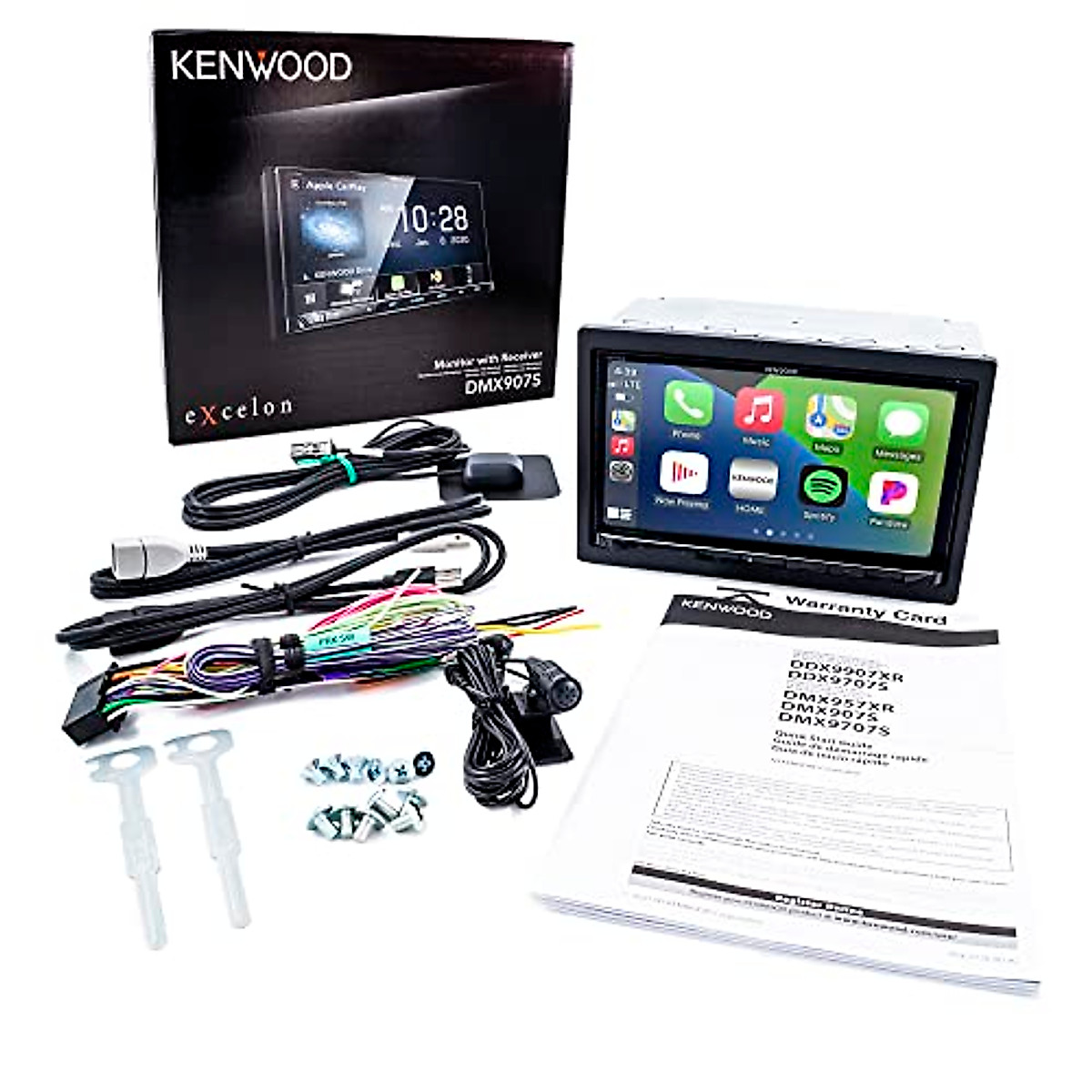 KENWOOD eXcelon DMX907S 6.95" Digital Multimedia Bluetooth Car Stereo with USB, AM/FM HD Radio, Double DIN, Wireless Apple CarPlay and Android Auto, SiriusXM