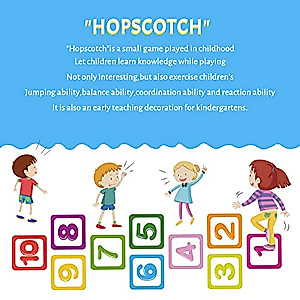 Haokaini 10 Number Lattice Floor Sticker Wall Decals Funny Number Hopscotch Game Wall Sticker for Baby Room Bedroom Classroom Ground Corridor Nursery