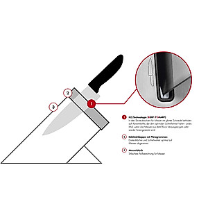 ZWILLING Self-Sharpening Knife Block, 7 Piece, Stainless Steel, White