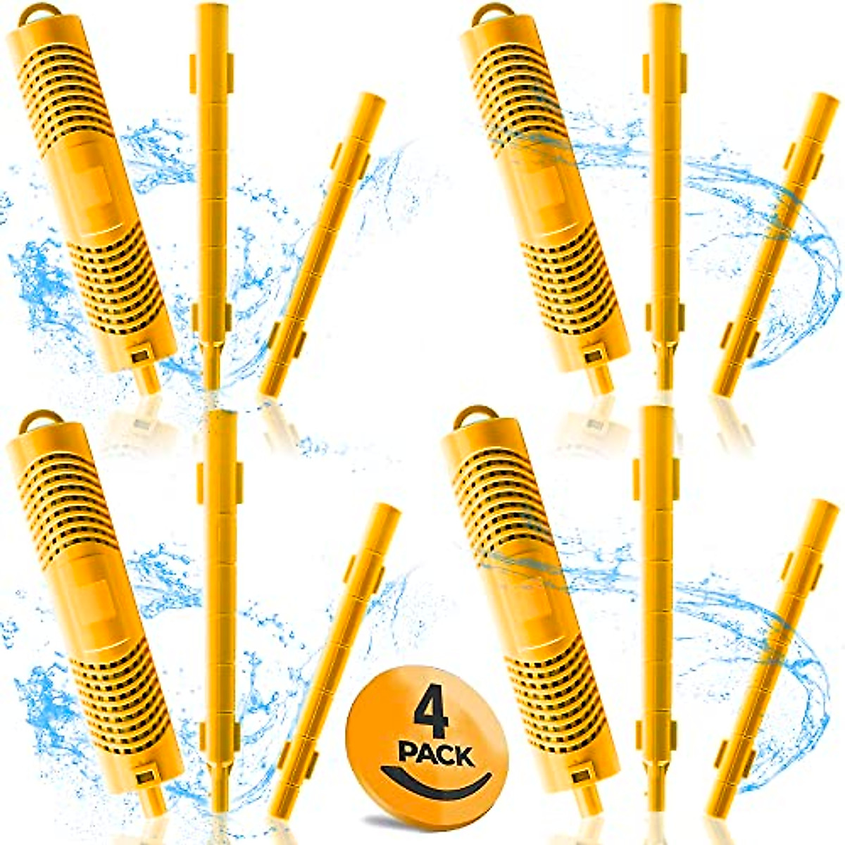 Bilinavy Spa in-Filter Mineral Sticks Parts for Hot Tub Filter Cartridge, Last for 4 Months, Yellow, 4PCS