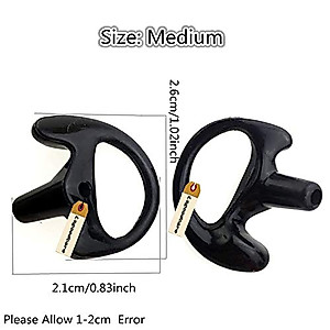 Replacement Acoustic Tube with Earbud Compatible for Motorola Kenwood Midland Two Way Radio- Lsgoodcare Replacement Coil Tube Black +2 Way Radio Open Ear Insert Earmold Ear Bud Ear Piece Medium Black