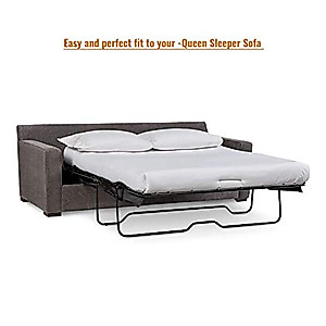 Queen Sleeper Sofa Bed Sheet Set - White 100 Percent Egyptian Cotton (60"x74"x6") 600 thread count