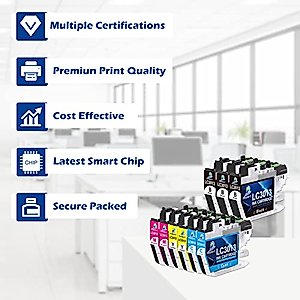 DOUBLE D LC3013 Ink Cartridges Compatible Replacement for Brother LC3013 LC3011 High Yield for Brother MFC-J491DW MFC-J497DW MFC-J895DW MFC-J690DW Printer (3 Black,2 Cyan,2 Magenta,2 Yellow) 9 Pack
