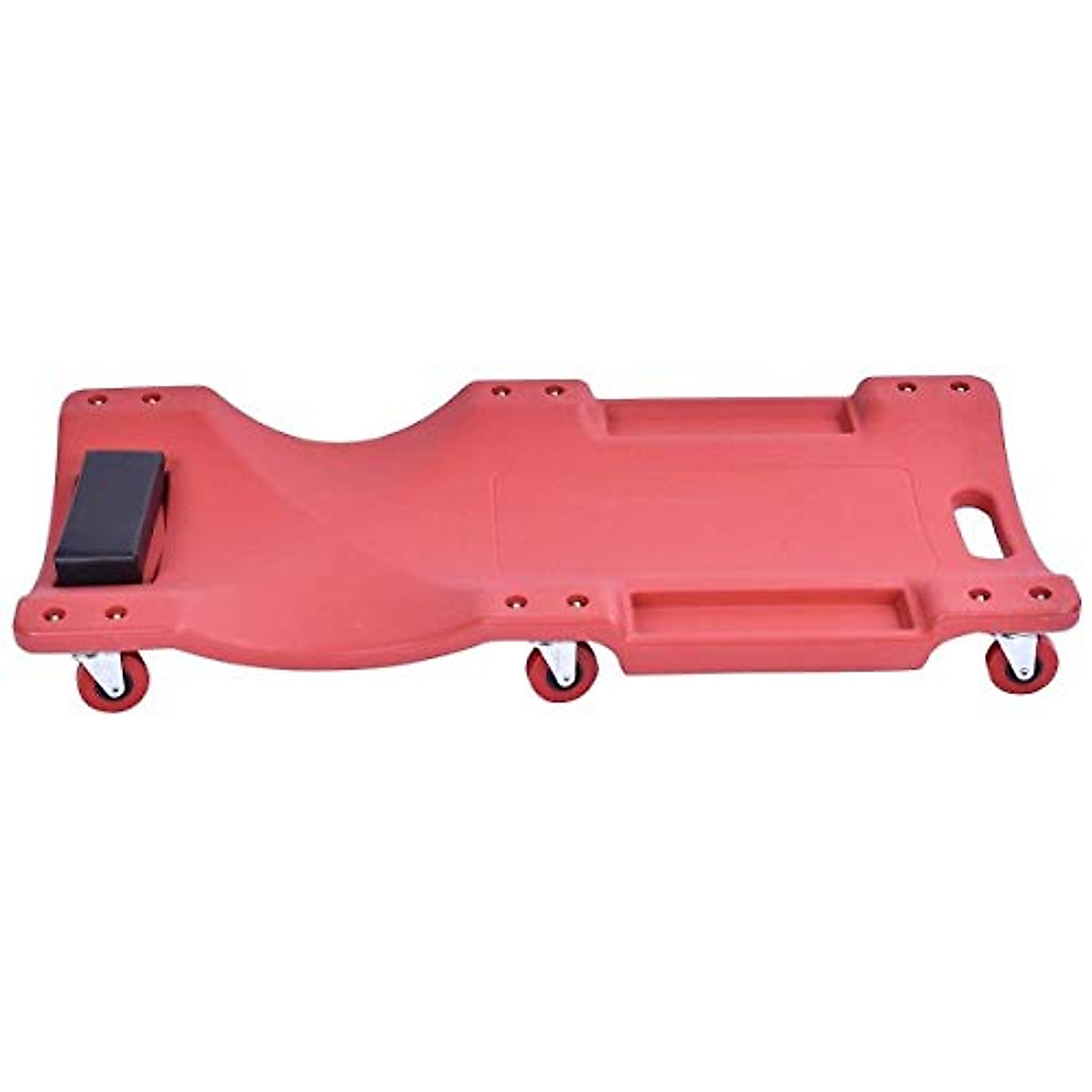 6 Pack Creeper Wheels 2.5 Inch Heavy Duty Swivel Caster Wheel Creeper Service Cart Stool Post Mount, M10 (Around 3/8") x 1" Metric Threaded Stem Casters Wheels Replacement