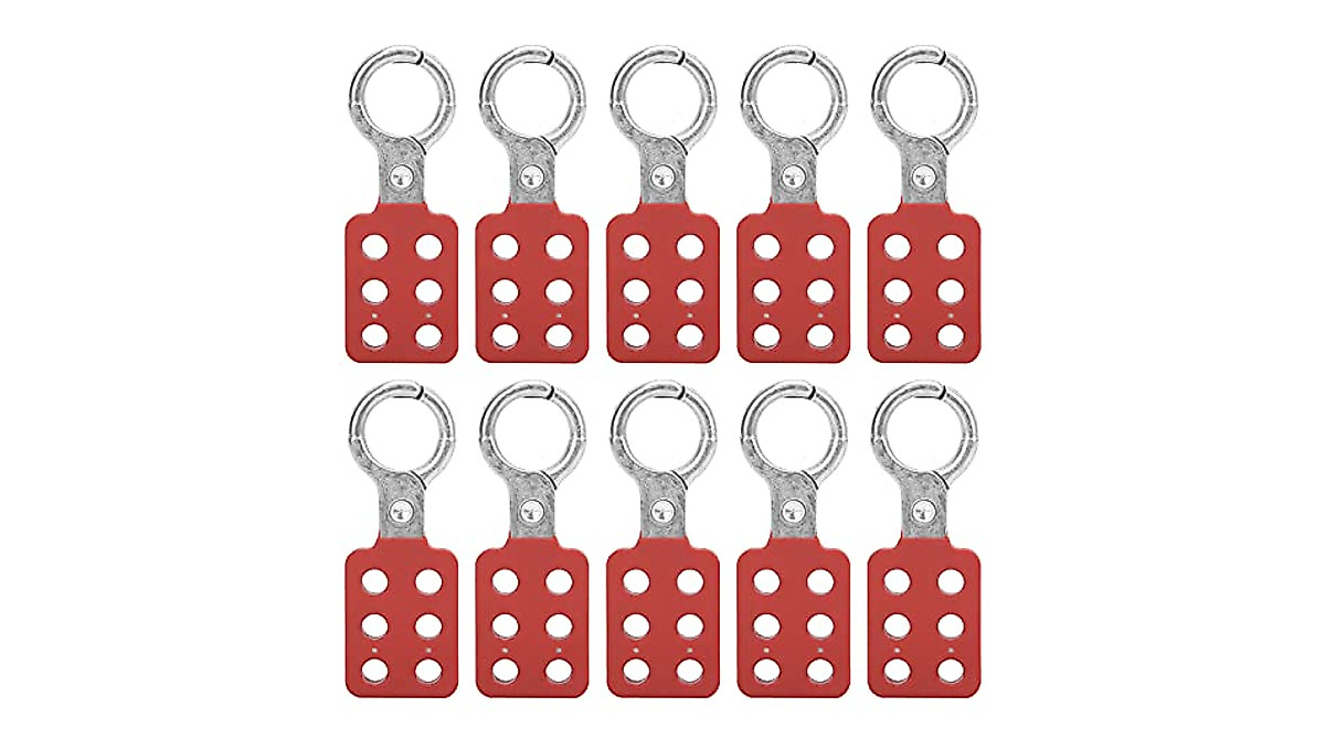 Sonew 10pcs Lockout Tagout Hasp, Safety Aluminium Insulation Padlock ...