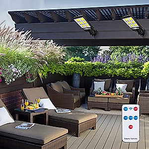 Solar Street Light, Ip65 Waterproof Outdoor Solar Powered Lights Dusk to Da-Wn with Motion Sensor Led Security Flo-Od Light for Parking Lot, Remote Control,Durable & Waterproof