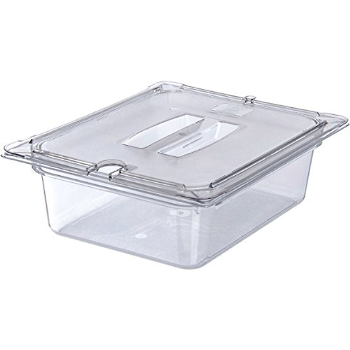 Carlisle FoodService Products 10231U07 StorPlus Half Size Polycarbonate Universal Handled Notched Food Pan Lid, Clear