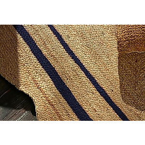 Handwoven Scalloped Jute Rug for Living Area 2x3 & 3x5- Braided Jute Runner Rug 2.6 x 6 ft for Kitchen & Entryway- Natural Farmhouse Scallop Jute Rug 5x7, Reversible Indoor & Outdoor Jute Rug 8x10