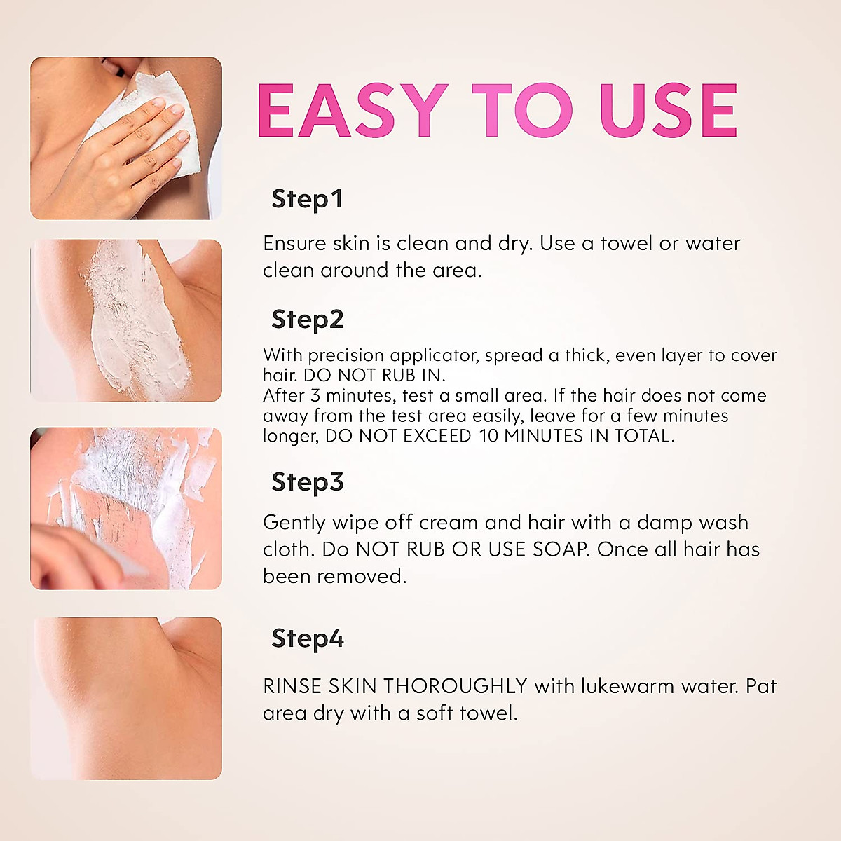 THBRO Hair Removal Cream-Painless Flawless Depilatory Cream, Skin Friendly Hair Remover Cream For Women and Men for Bikini Arm Leg Armpit