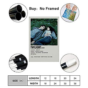 YELIU The 90s Posters for Room Aesthetic,Twilight Movie Poster, Canvas and Wall Art Picture Print Modern Family Bedroom Decor Posters 12x18inch(30x45cm)