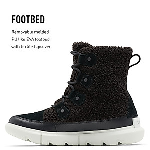 Sorel Women's Explorer II Joan Cozy Boot - Black, Tea Light - Size 10