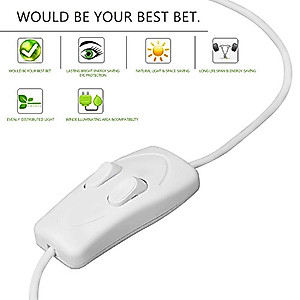 Qooltek Portable USB 60LED 7W Reading Strips Craft Light Eye-Care LED Desk Reading Lamp with Cool and Warm White Color Light Great for Craft Table, Pianos, Reading, Work Tables,DJ's, Music Stands