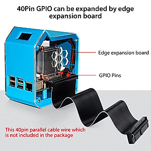 GeeekPi Mini Tower Kit with QC3.0 Power Supply for Raspberry Pi 4, Pi 4 Case with ICE Tower Cooler, 0.96'' OLED Module, RGB Fan, Heatsink, GPIO Expansion Board for Raspberry Pi 4 Model B