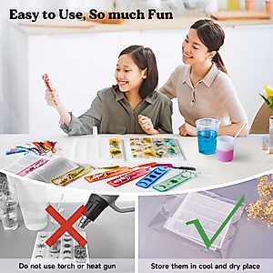 LET'S RESIN Bookmark Resin Molds Silicone 1.5'' Wide, Blank and Cat Moon Pattern Silicone Bookmark Molds Kit with 20pcs Tassels, Rectangle Bookmark Molds for Epoxy Resin Casting Crafts