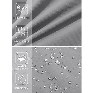 TACVASEN Mens Outdoor Hiking Shorts Summer Lightweight Quick Dry Casual Water Resistant Cargo Fishing Golf Shorts Light Grey, 34