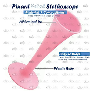 Pinard Foetal Stethoscope Pink DDP