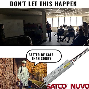 Satco [65/708] (1 Pack) Add On Em For Low Bays; Add On Emergency Backup Battery For Linear Strip Lights; 8 Watt; 1000 Lm; 90 Min. Run Time; 120-347 Volt; (Modular Components)