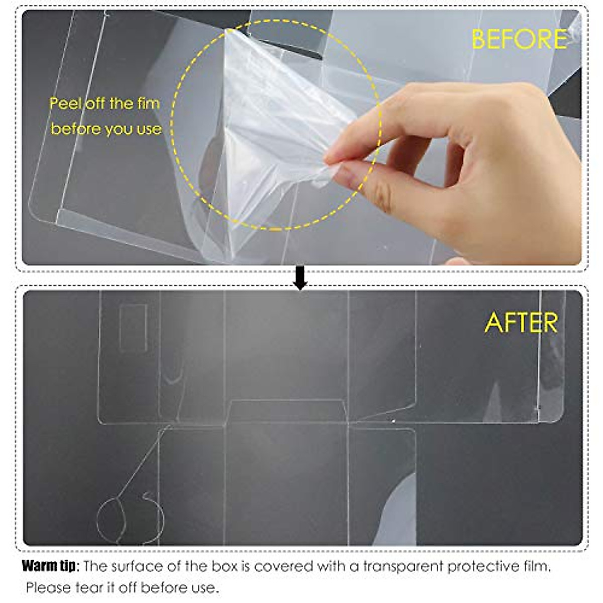 LEMEOSO 30Pcs Clear Favor Boxes 4 x 4 x 2.5 Inch Transparent Plastic Boxes for Packaging Party Favors Treats Candy Macaron Strawberries