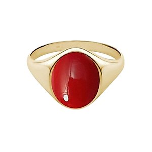 Red Coral/Moonga Gemstone Ring In Panchadhatu Birthstone Jewelry Ring For Men And Women BY JEWELLERYHUB (12.00 Carat)