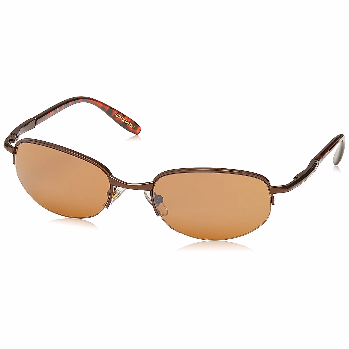 Foster Grant Men's Driver 52 Oval Sunglasses, Bronze/Brown, 54 mm