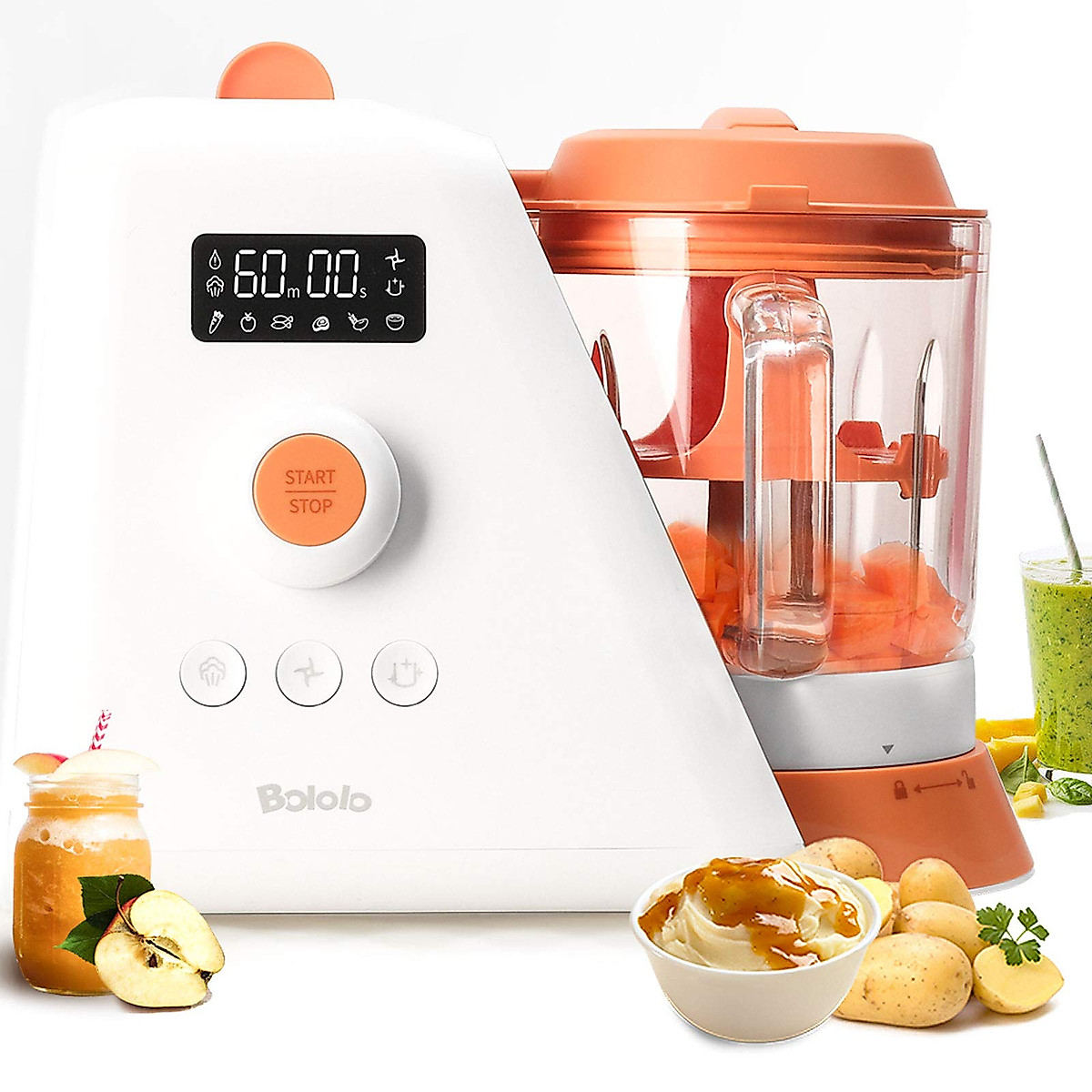 Baby Food Maker |6 in 1 Baby Food Processor nutribullet baby food mill bullet|Blender Grinder Steamer Warmer|Glass Bowl Auto Cleaning |Organic Healthy Multifunctional Machine for Infants Purees