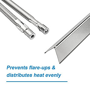 Derurizy Grill Replacement Part for Weber Spirit I & II 200 Series, Weber Spirit E-210, S-210, Spirit E-220, S-220, 7635 Flavorizer Bars and 69785 Grill Burner, Stainless Steel Rpair Kit Set