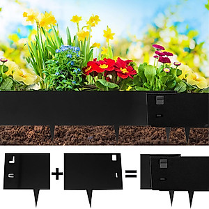 Steel Landscape Edging Steel Lawn Edging Landscape Garden Border Edging Border (40 x 3inch (Pack of 5))