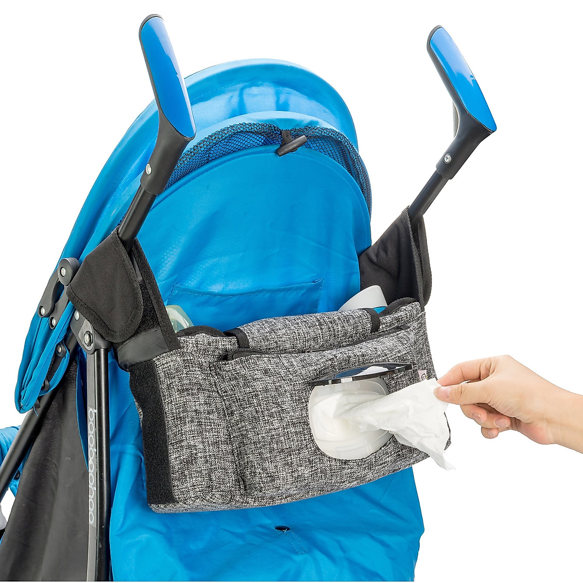 Agibaby Universal Stroller Organizer with Cup Holders | Baby Diaper Bag/Caddy with non-slip straps