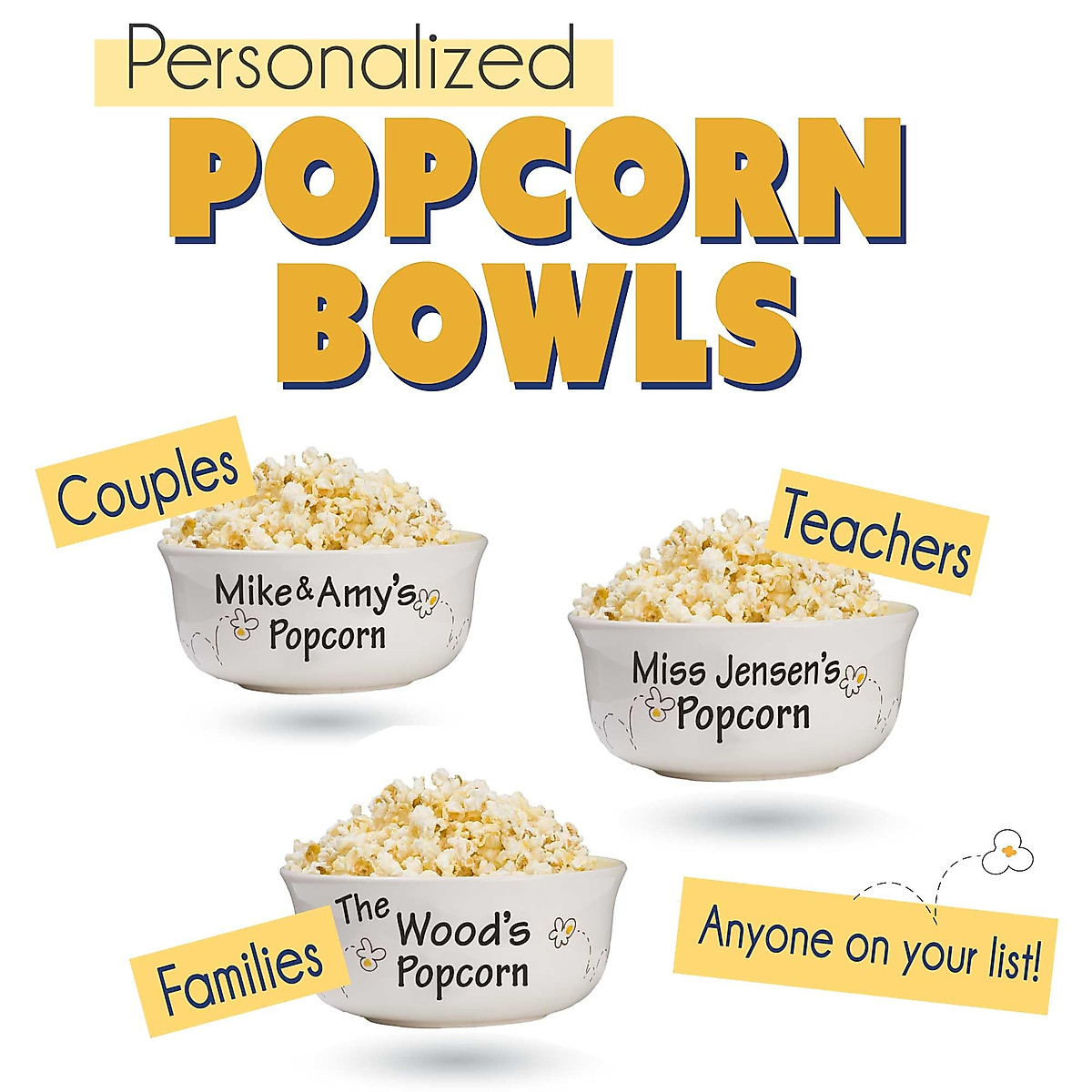 My Bambino Personalized Ceramic Popcorn Bowl
