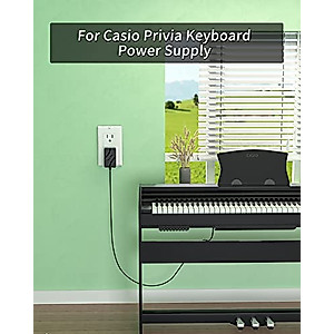 Replacement for Casio Privia Power Cord 12V AC Adapter Compatible with Casio Privia Digital Piano Keyboard Power Supply, Compatible with AD-A12150LW AD-A12150 PX WK CDP AP CTK Series