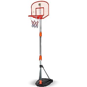 Maccabi Pro Ball Portable Electronic Scoreboard Basketball Hoop for Kids, Adjustable Height Design up to 65”