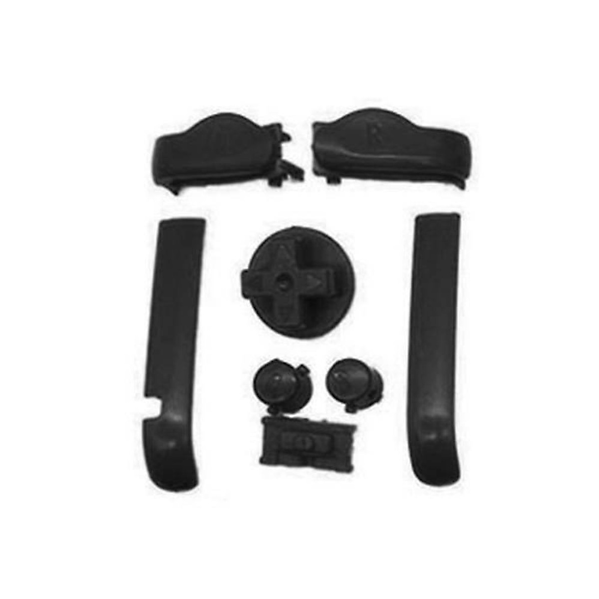 Ambertown 8 in 1 Black Bumper Shoulder R L A B D-Pad Buttons Set for Nintendo Game Boy Advance GBA