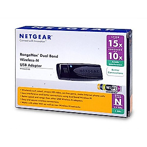 NETGEAR RangeMax WNDA3100 300Mbps 802.11n Dual-Band Wireless LAN USB 2.0 Adapter