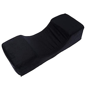 MXC Lash Pillow Neck Support Eyelash Pillow Soft Grafting Eyelashes Memory Foam Eyelash Extension Pillow with Pocket Makeup Salon (Black)