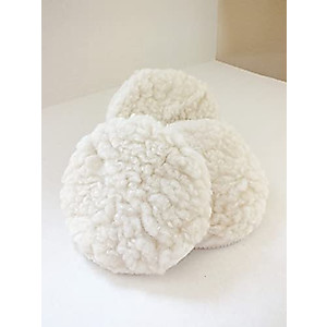 TechDiamondTools Wool Polishing Buffer and Wheel Polishing Pad Woolen Polishing Waxing Pads Kit 3 Pieces with 5/8 Drill Adapter 150mm