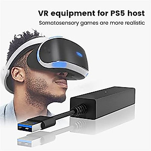 Wedorat PS5 VR Adapter Cable, PSVR Camera Adapter Mini Camera USB3.0 Adapter for PS5 PS4, PS VR to PS5 Cable Compatible PS5 PS4 External VR Connector, Game Console Accessories