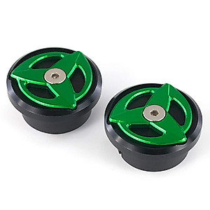 Motorcycle Frame Hole Decorative Cover Plug Cap Set Spools Sliders Stand Screws for Kawasaki EX400 Ninja 400 Z400 2018-2022 NINJA400 Z 400 (Black&Green)
