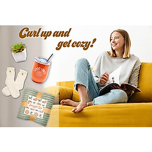 Sunny&Wise Care Package For Women, Self Care Gifts for Women, Get Well Gifts For Women After Surgery, Orange Fruit Themed, Thinking of You Gifts for Women with 12 Oz Good Vibes Tumbler