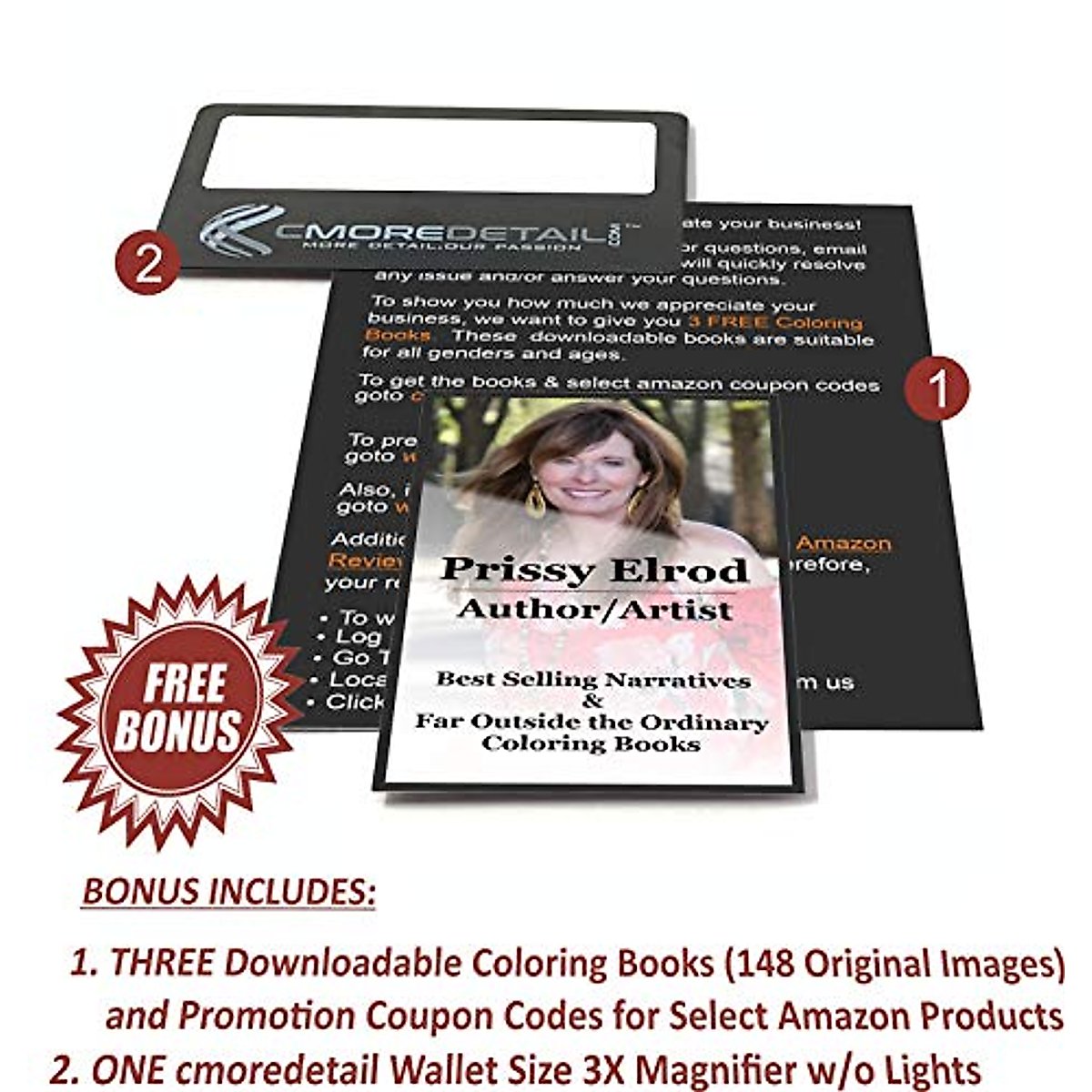 His and Her Credit Card Size Lighted 3X Magnifier Bundle Includes 2 Magnifiers, Each Magnifier for Reading has 3X Fresnel Lens, Use as 3X Magnifying Glass with Light or as Reading Magnifier for Menus