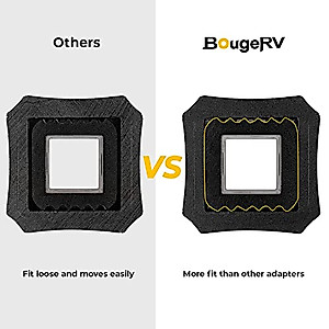 BougeRV 2 inches to 1-1/4 inches Trailer Hitch Adapter 2 inches to 1.25 inches Hitch Adapter Insert Sleeve Receiver Converter for Bike Rack and Cargo Carriers